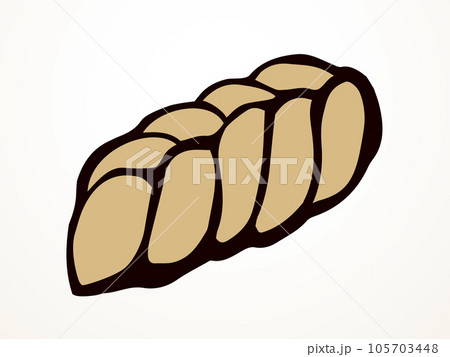 Vector drawing. Jewish braided bunのイラスト素材 [105703448] - PIXTA