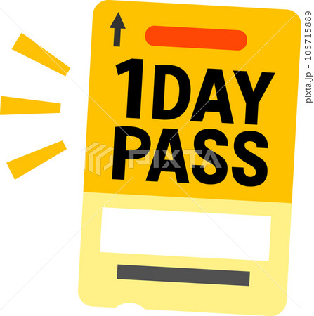 1DAY PASSと書かれたカードのイラスト素材 [105715889] - PIXTA