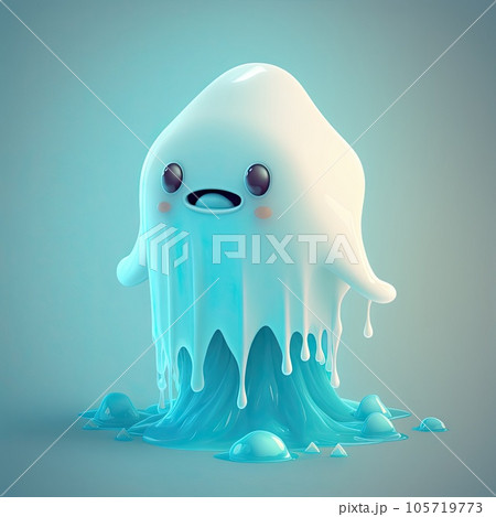 Flying phantom cartoon character, comic baby...のイラスト素材 [105719773] - PIXTA