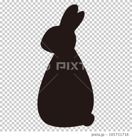 Bunny Back Silhouette Printable
