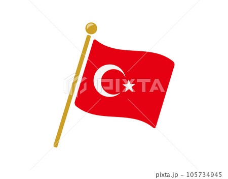 トルコの国旗アイコン ベクターイラストのイラスト素材 [105734945] - PIXTA
