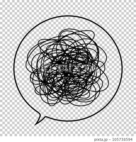 Speech bubbles of lines tangled in a mess.... - Stock Illustration ...