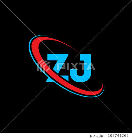 ZJ Z J letter logo design. Initial letter ZJ...のイラスト素材 [105741265] - PIXTA