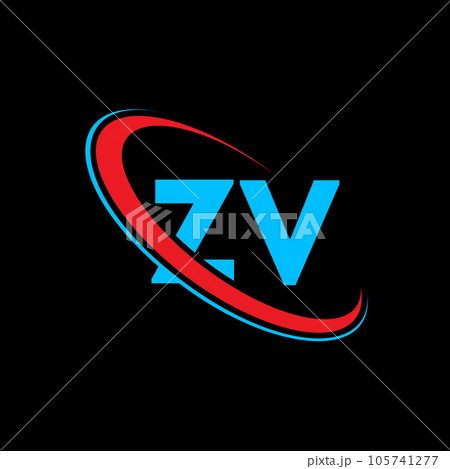 ZV Z V letter logo design. Initial letter ZV...のイラスト素材 [105741277] - PIXTA