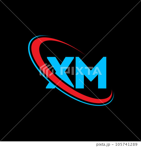 XM X M letter logo design. Initial letter XM...のイラスト素材 [105741289] - PIXTA