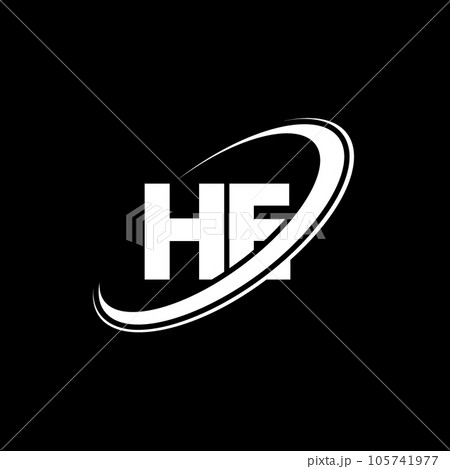 HE H E letter logo design. Initial letter HE...のイラスト素材 [105741977] - PIXTA