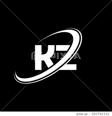 KZ K Z letter logo design. Initial letter KZ...のイラスト素材 [105742132] - PIXTA