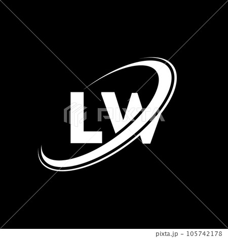 LW L W letter logo design. Initial letter LW...のイラスト素材 [105742178] - PIXTA