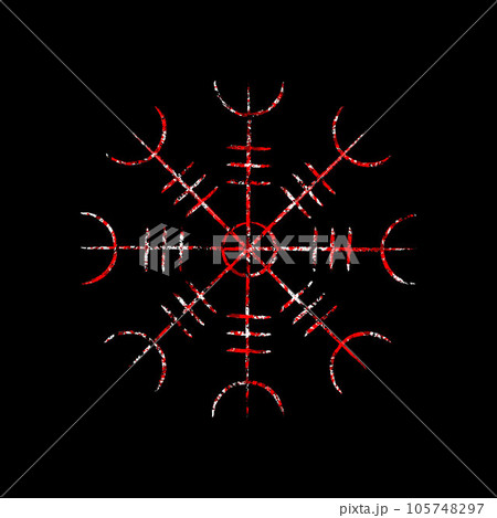 Vegvisir true bloody outline wallpaperのイラスト素材 [105748297] - PIXTA