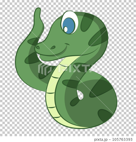 Snake cartoon design on transparent backgroundのイラスト素材 [105763393] - PIXTA