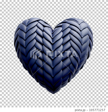 Indigo leather heart on transparent backgroundのイラスト素材 [105771257] - PIXTA