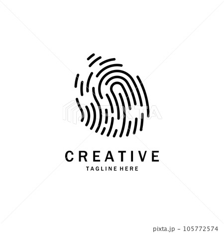 fingerprint abstract logo design for identity,...のイラスト素材 [105772574] - PIXTA