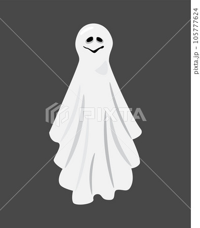 White cloth ghost . Halloween cartoon...のイラスト素材 [105777624] - PIXTA