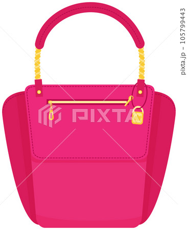 Cartoon illustration of women pink bag vector...のイラスト素材 [105799443] - PIXTA