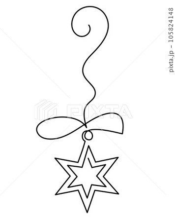 Christmas Star Line Drawing