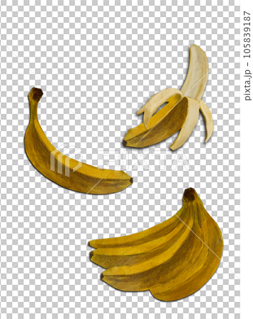 Banana collage illustration, peeled banana... - Stock Illustration ...