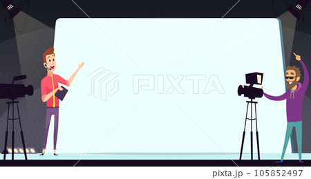 Tv entertainment. empty background with TV...のイラスト素材 [105852497] - PIXTA
