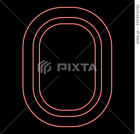 Neon illuminator of aircraft airplane window...のイラスト素材 [105853242] - PIXTA