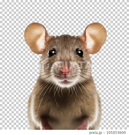 Cute rat face isolatedのイラスト素材 [105853600] - PIXTA