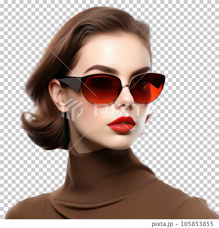 Beautiful model girl isolated - Stock Illustration [105853855] - PIXTA