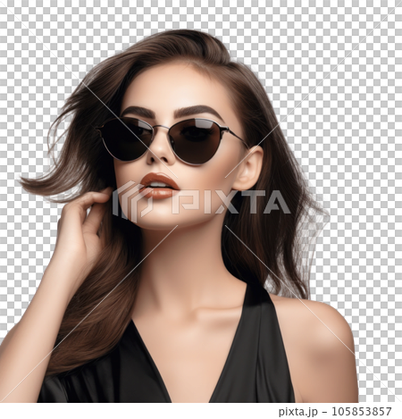 Beautiful model girl isolatedのイラスト素材 [105853857] - PIXTA