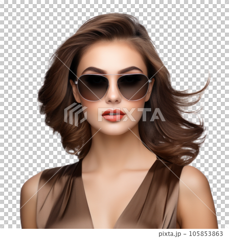 Beautiful model girl isolated - Stock Illustration [105853863] - PIXTA