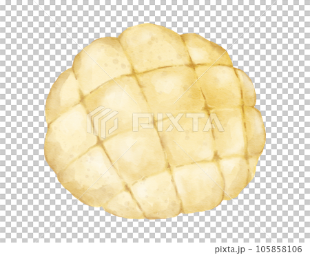 Watercolor melon pan Hand drawn watercolor...のイラスト素材 [105858106] - PIXTA