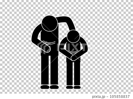 Parent and child apology pictogram. Parents and... - Stock Illustration ...