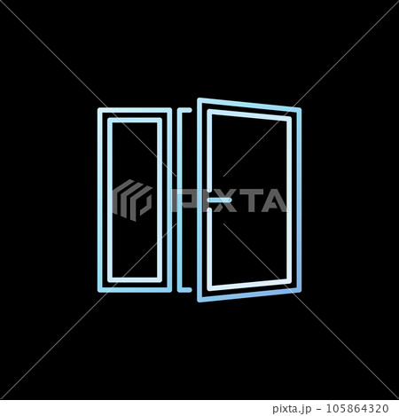 Vector Window concept blue icon in outline styleのイラスト素材 [105864320] - PIXTA