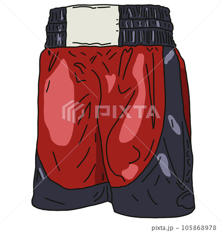 vector black, red and black boxing pants ,...のイラスト素材 [105868978] - PIXTA