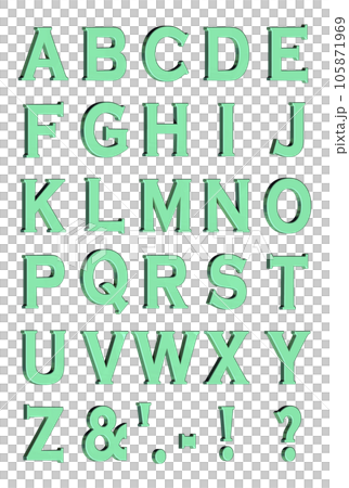 3D Font Pack 3 [Alphabet/cap/three-dimensional... - Stock Illustration ...
