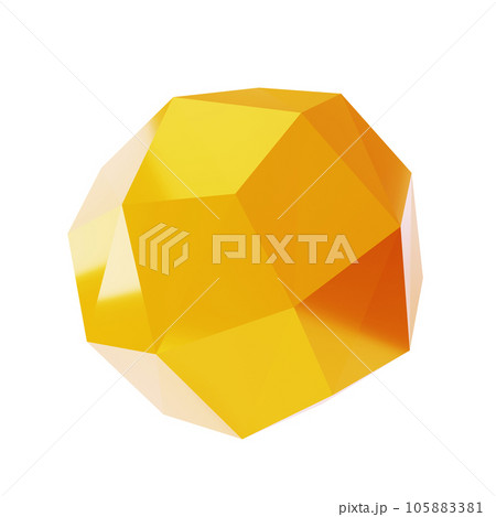 3d element abstract polygon ball golden...のイラスト素材 [105883381] - PIXTA