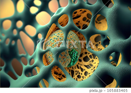 Rheumatoid Arthritis under microscope view....のイラスト素材 [105883405] - PIXTA