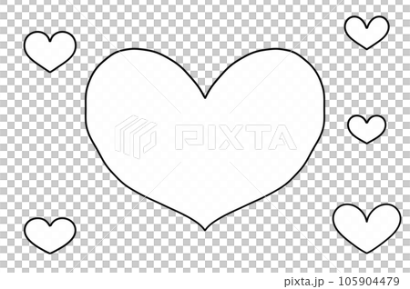 Simple heart line drawing illustration set - Stock Illustration ...