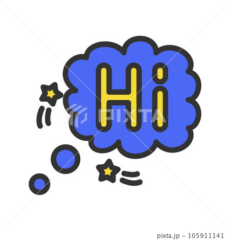 Hi Bubble Icon Image.のイラスト素材 [105911141] - PIXTA