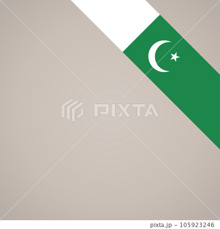 Corner ribbon flag of Pakistanのイラスト素材 [105923246] - PIXTA
