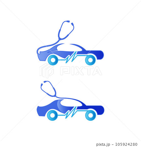 car doctor service logo design. Vector...のイラスト素材 [105924280] - PIXTA
