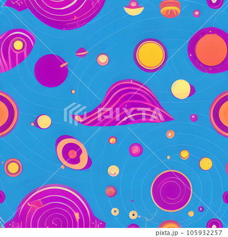 galaxy space draw random background, nebula...のイラスト素材 [105932257] - PIXTA