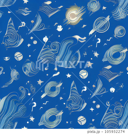 galaxy space draw random background, nebula...のイラスト素材 [105932274] - PIXTA