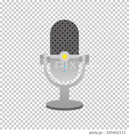Simple illustration_white microphone - Stock Illustration [105942511 ...