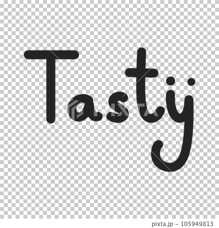 Tasty text comic word pastel colourのイラスト素材 [105949813] - PIXTA