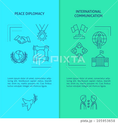 Peace diplomacy and international communication...のイラスト素材 [105953658 ...