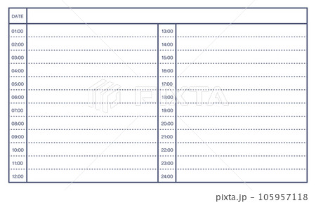 一日の予定表のイラスト素材 [105957118] - PIXTA