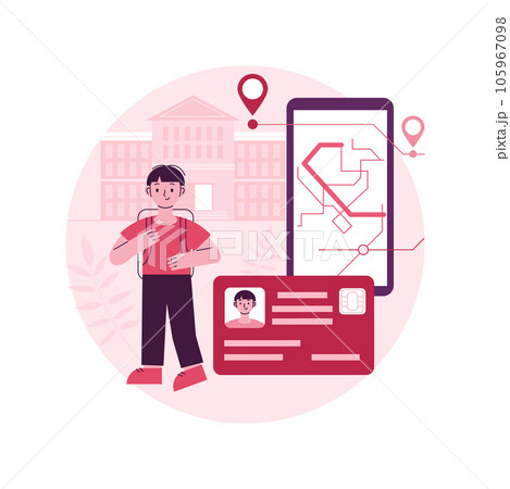 Smartcards for schools abstract concept vector...のイラスト素材 [105967098 ...