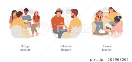 Teenager psychotherapy isolated cartoon vector...のイラスト素材 [105968065 ...