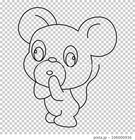 Rat outline cartoon design on transparent...のイラスト素材 [106000936] - PIXTA
