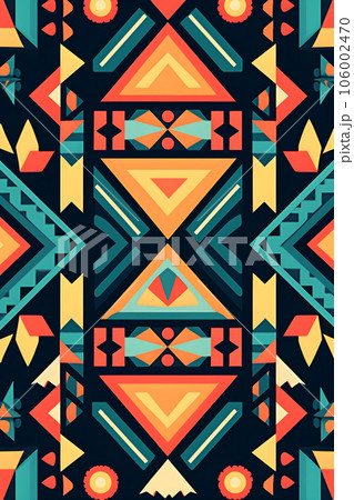 Abstract geometric seamless pattern background...のイラスト素材 [106002470 ...