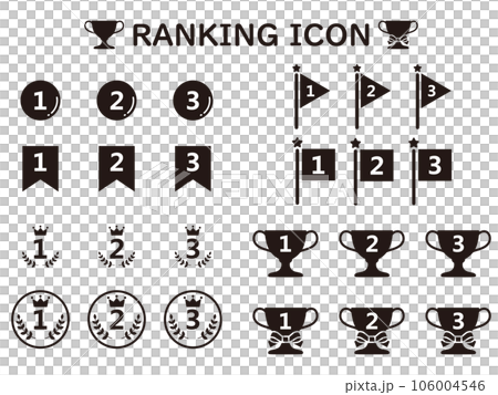 Vector illustration set of ranking icons - Stock Illustration ...
