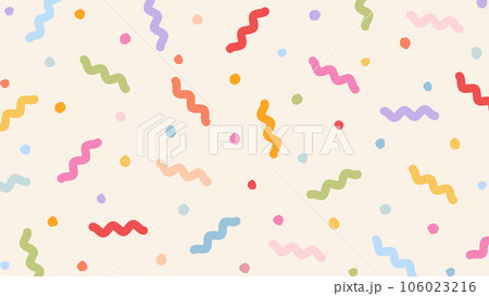 Colorful confetti doodle background. Abstract...のイラスト素材 [106023216] - PIXTA