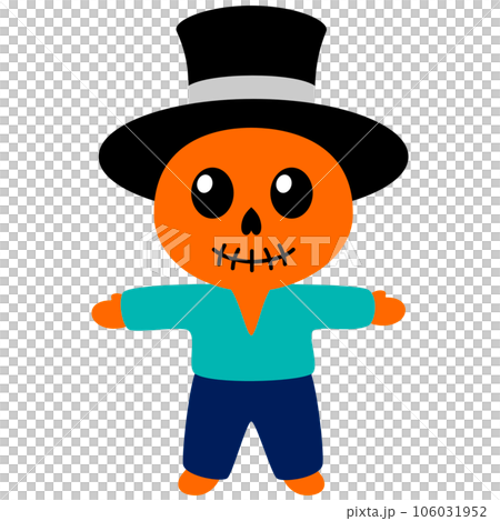 Cute Scarecrow Kawaii Chibi Cartoon Style - Stock Illustration ...
